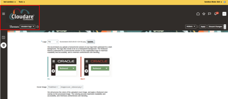 Make Oracle Fusion Yours: Logo, Theme & Custom Description – Cloudare Blogs